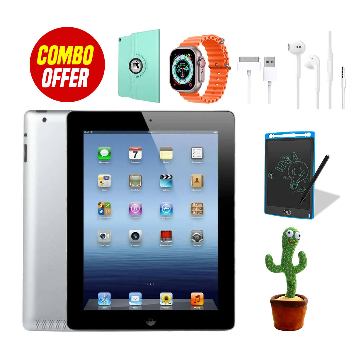 Used Apple iPad 2nd Gen 16GB Wi-Fi (6 Items Free Gift Combo Offer ...